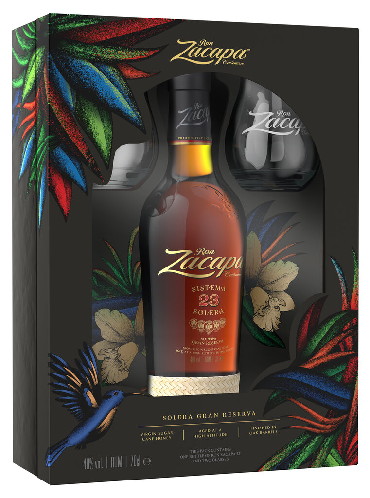 Rum Ron Zacapa 23 Años Solera Centenario Geschenkpackung mit 2 Gläsern ...
